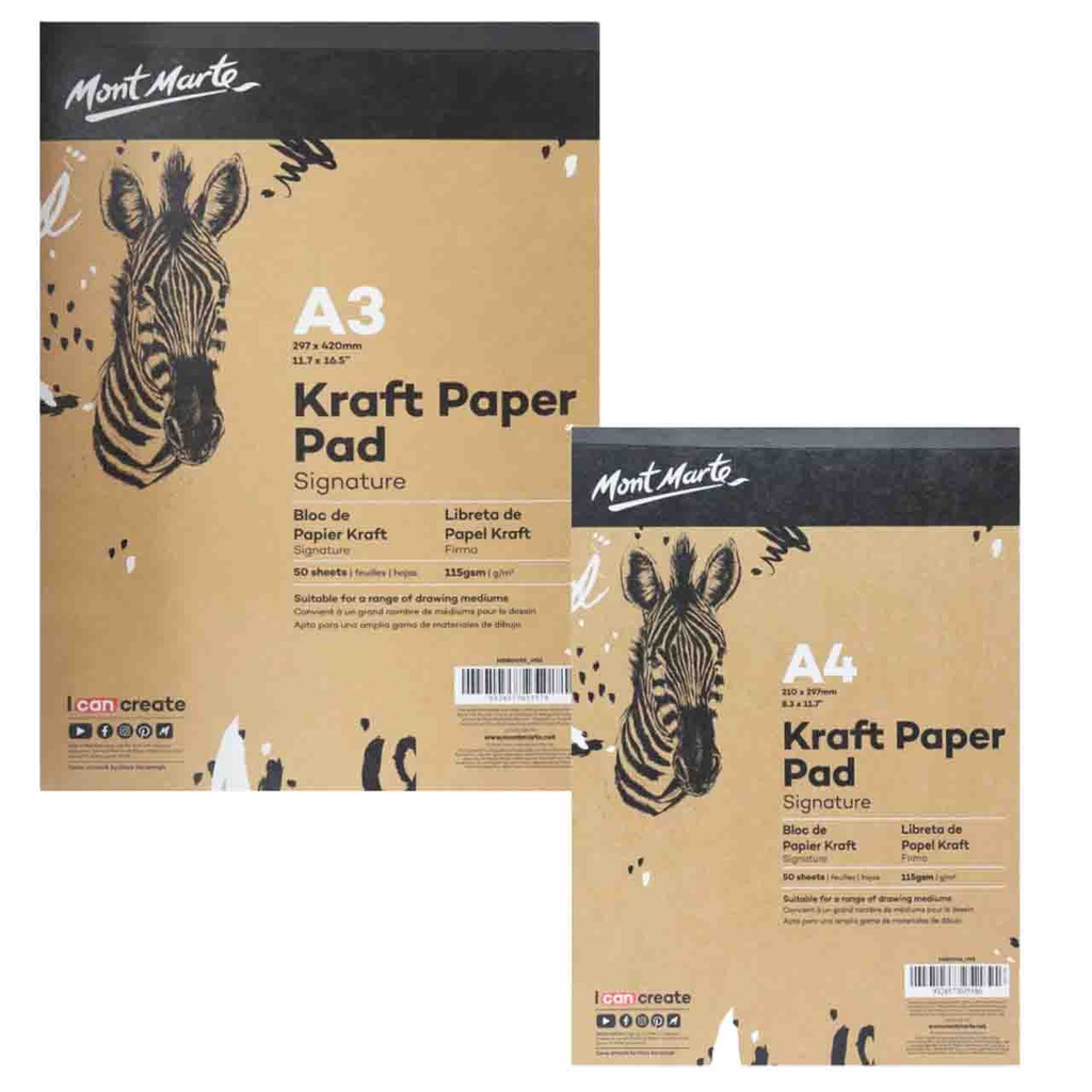 Mont Marte A4 Kraft Paper Pad - 50 Sheets | Alsharq Book Store